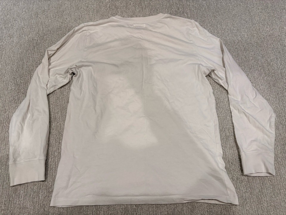 Men's TAYLOR STITCH Ivory White Long Sleeve Henley Tee Size Large 42 | eBay