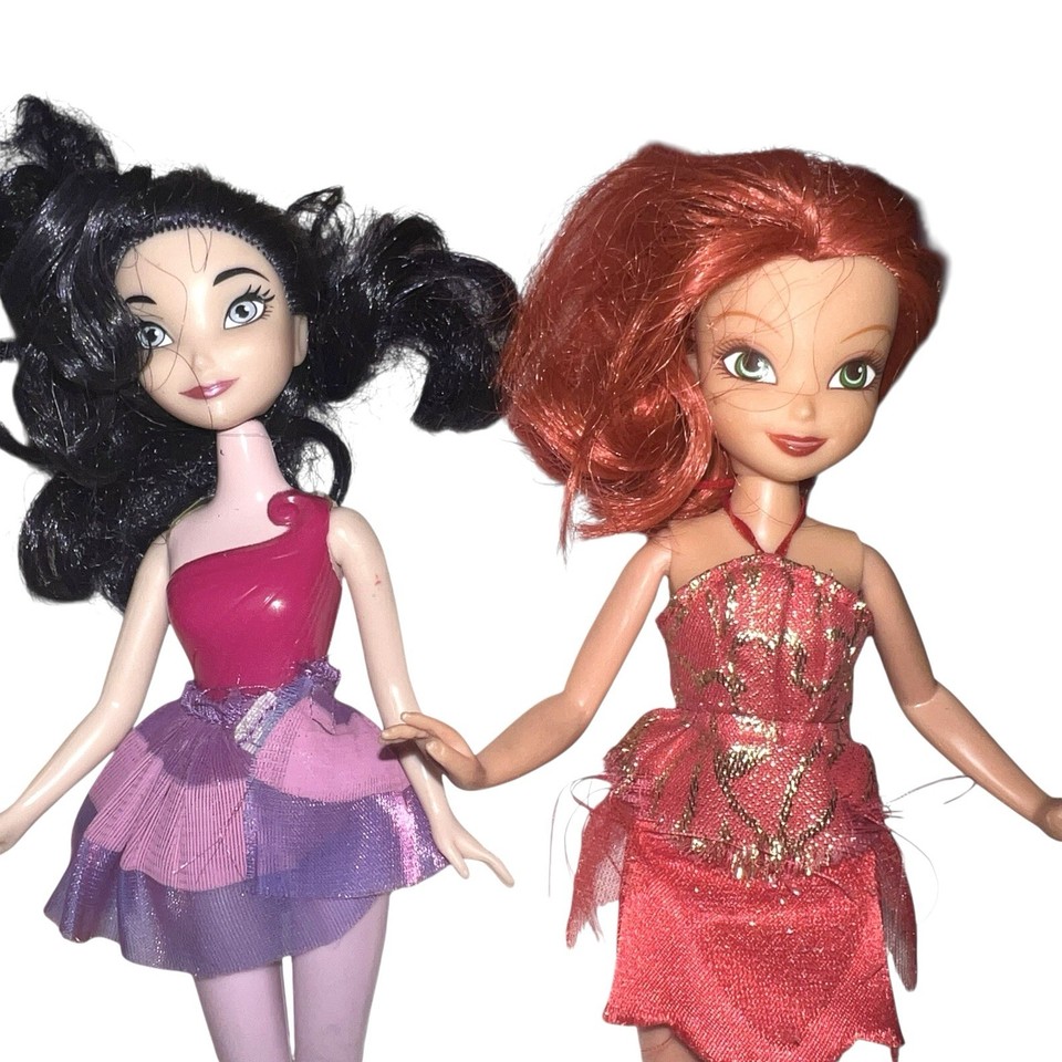 Lot Of 3 Pixie Hollow Fairies 9.5" Vidia Rosetta & Tinker Bell Doll ...