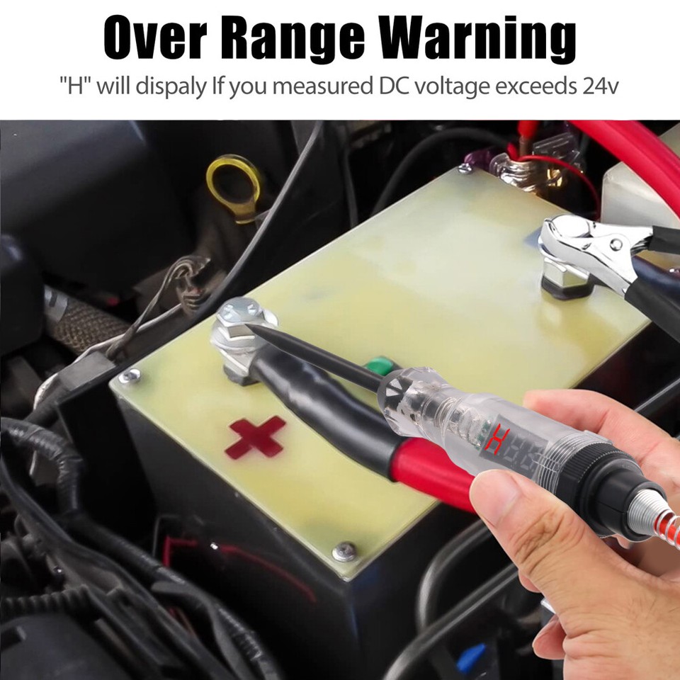 3-48V Electric Car Fuse Test Light Voltage Pen Detector 12V Circuit ...