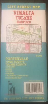 GMJ Visalia/Tulare County Ca Road Map🚗🚗🚗 | eBay