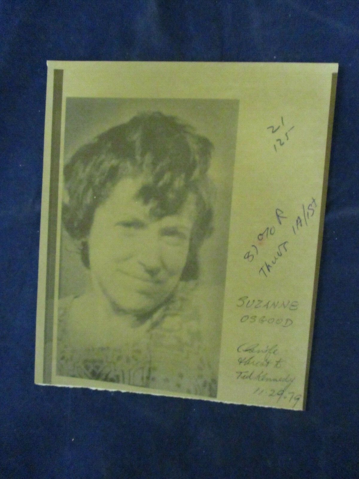 1979 Suzanne Osgood Ted Kennedy knife incident Vintage Wire Press Photo ...