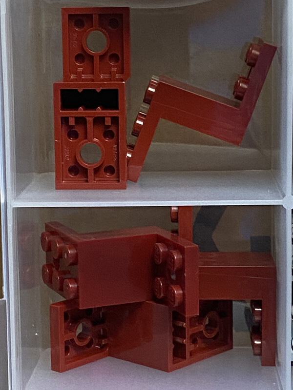 LEGO Parts - Dark Red Bracket 5 x 2 x 2 1/3 - No 76766 - QTY 5 | eBay