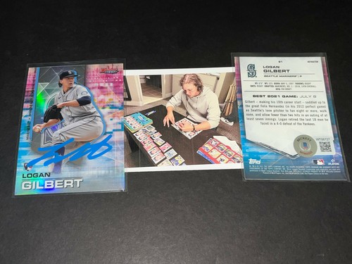 Logan Gilbert Seattle Mariners Auto Signed 2021 Bowman Best Beckett ...