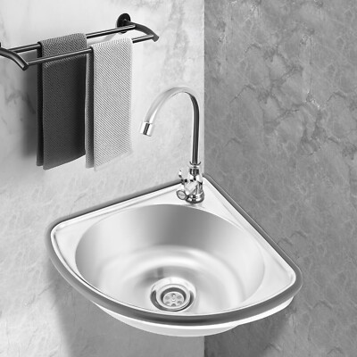 Modern Hand Wash Sink Silver Corner Basin Sink Triangular Hand Basin ...