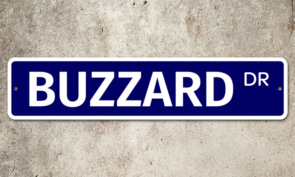 5493 SS Buzzard 4" x 18" Novelty Street Sign Aluminum | eBay