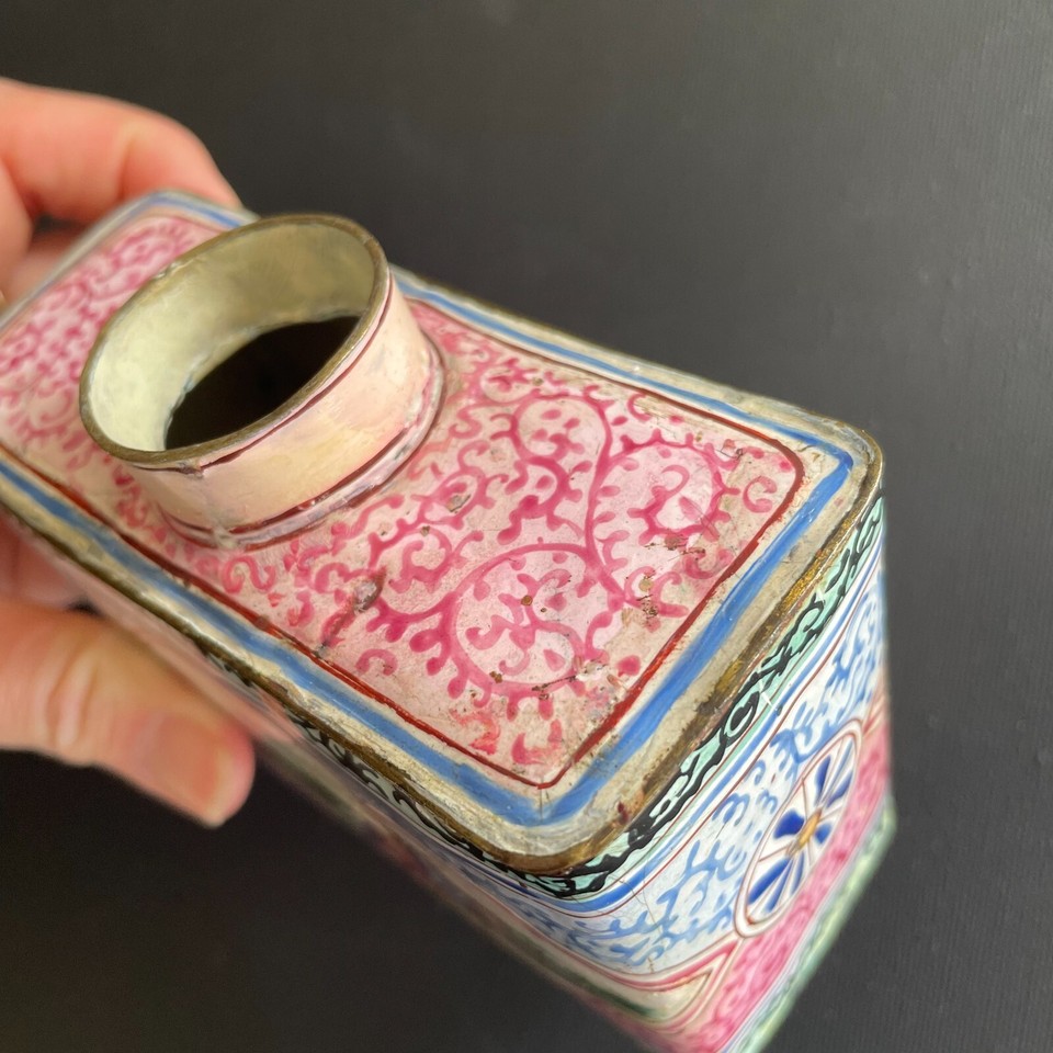 Chinese Antique Canton Enamel tea caddy , 18th c Qianlong Period #1670 ...