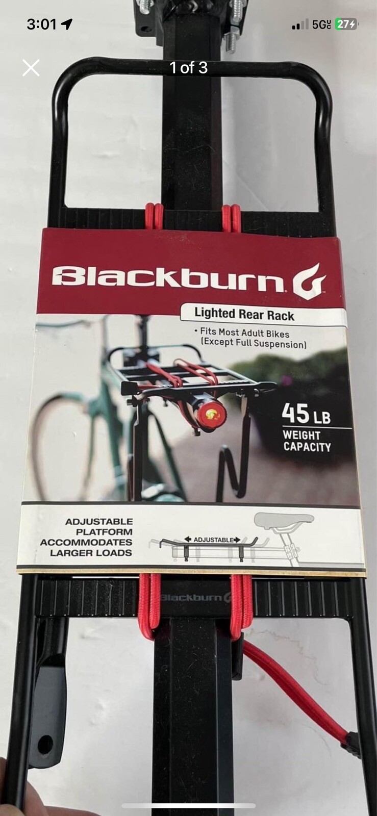 Blackburn Rear Bike Rack Carrier 45 lb Capacity Lighted NEW | eBay