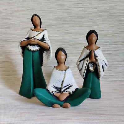 3 Faceless Female Figurine Indigenous Ecuador Clay Artisan Arts and ...