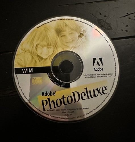 Adobe Photo Deluxe Vintage For Windows PC / Macintosh CD-ROM 1997 ...
