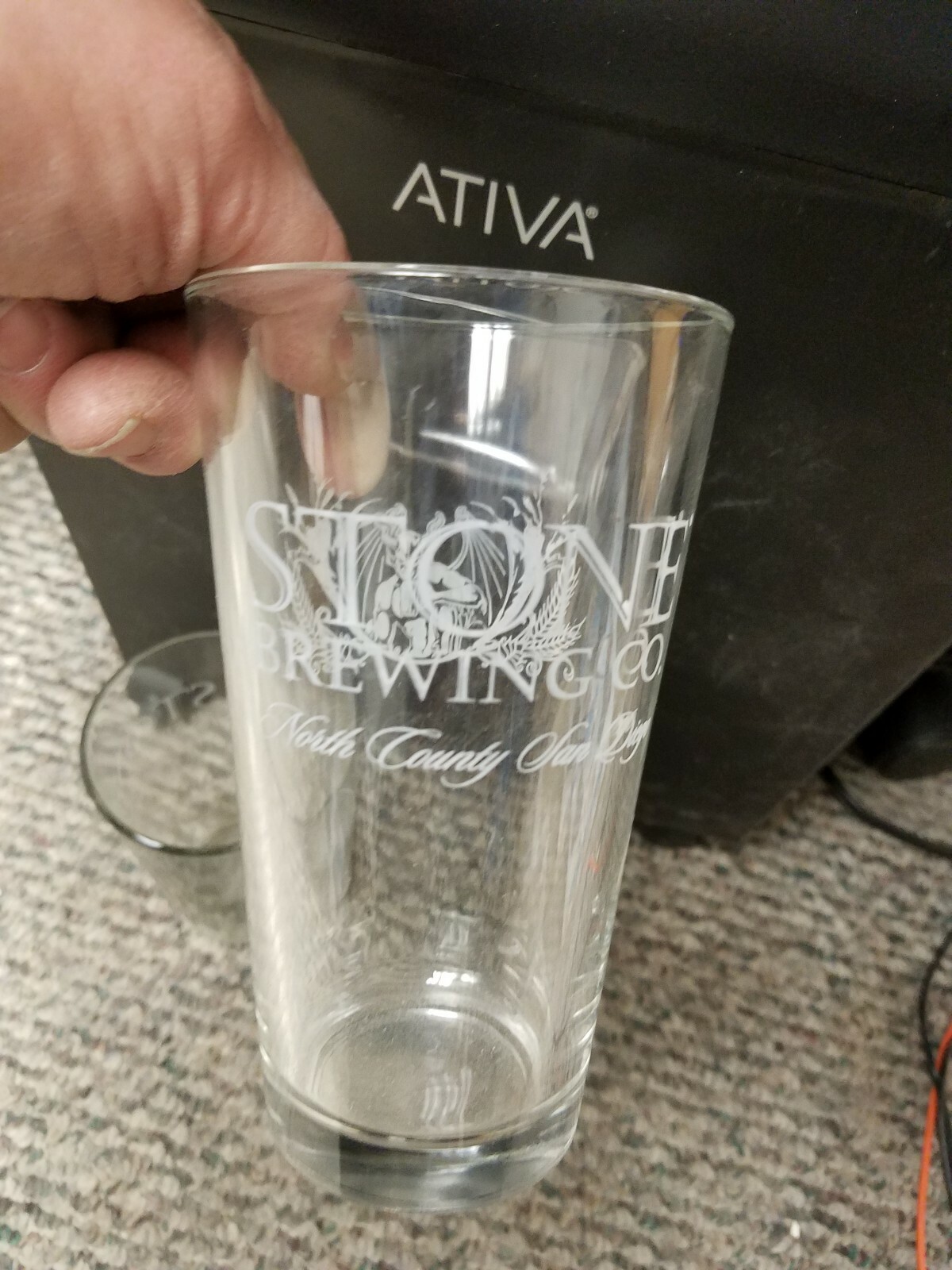 (2) HTF STONE BREWING CO. Etched 16 oz Shaker PINT GLASSES | eBay