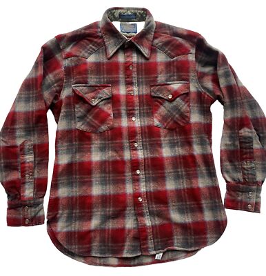 Pendleton Vintage High Grade Western Wear Shirt, Wool, Plaid, Sz M VG | eBay