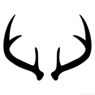 Deer Antlers Rack - Decal Sticker - Multiple Colors & Sizes - ebn6721 ...