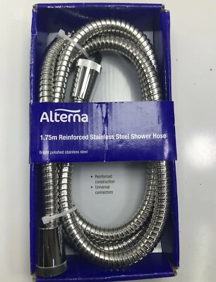 Alterna ALTS0013 Reinforced Stainless Steel Shower Hose 1.75m New Uk ...