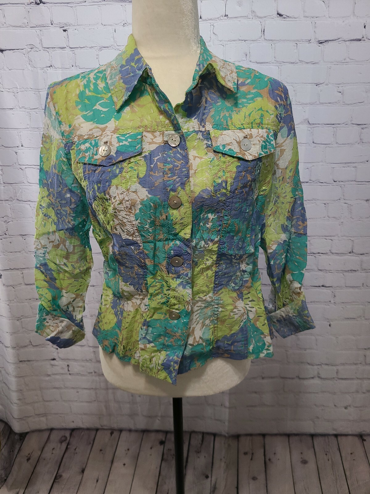 Ruby Rd. Women Jacket Buttons Down Front Pockets Shirt Size 8 | eBay