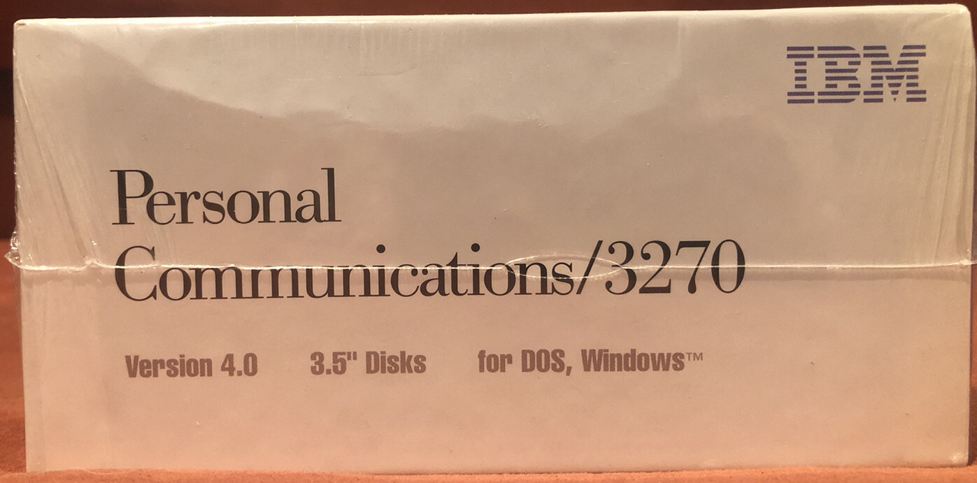Vintage IBM software, "Personal Communications/3270" version 4.0 ...