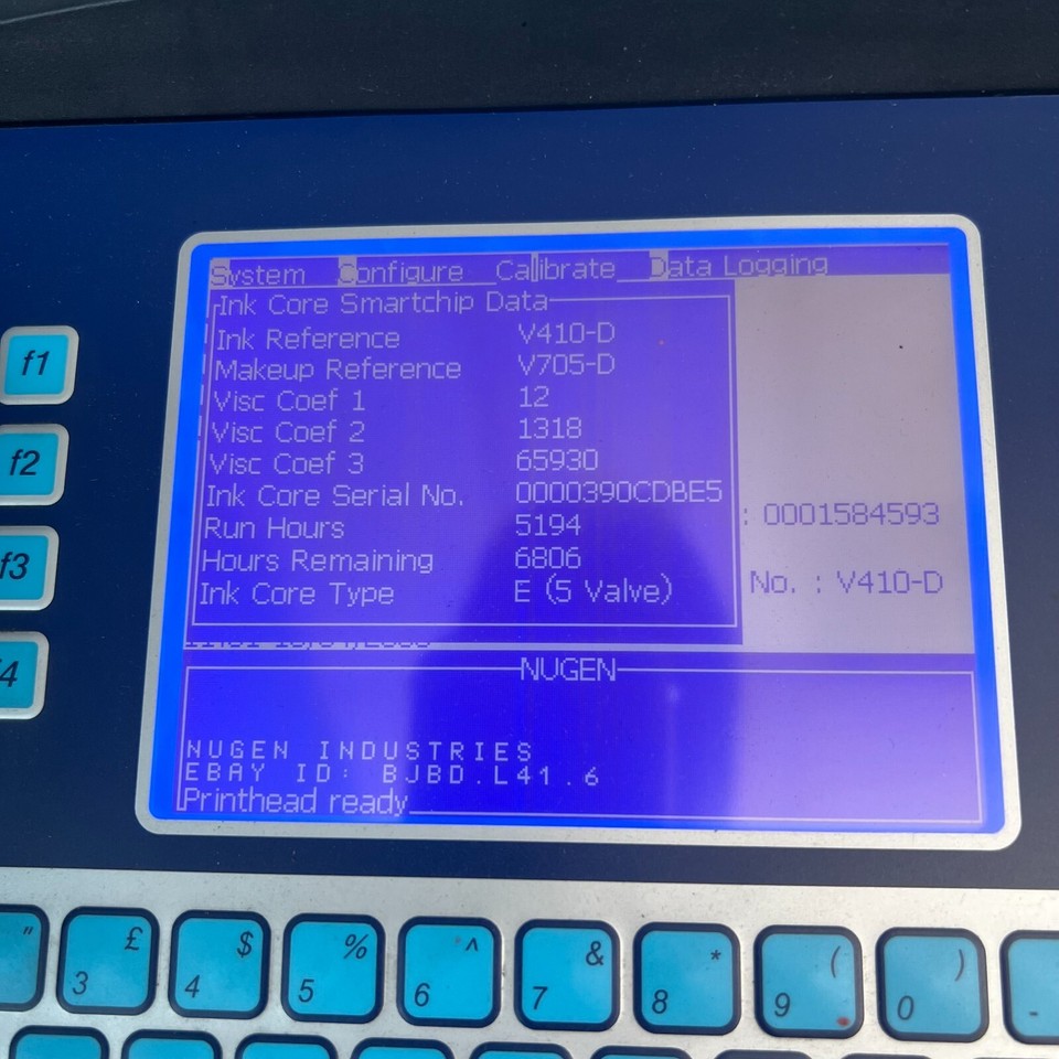 Videojet 1520 Inkjet Industrial Printer Coder Coding QR, Lot, Guarantee ...