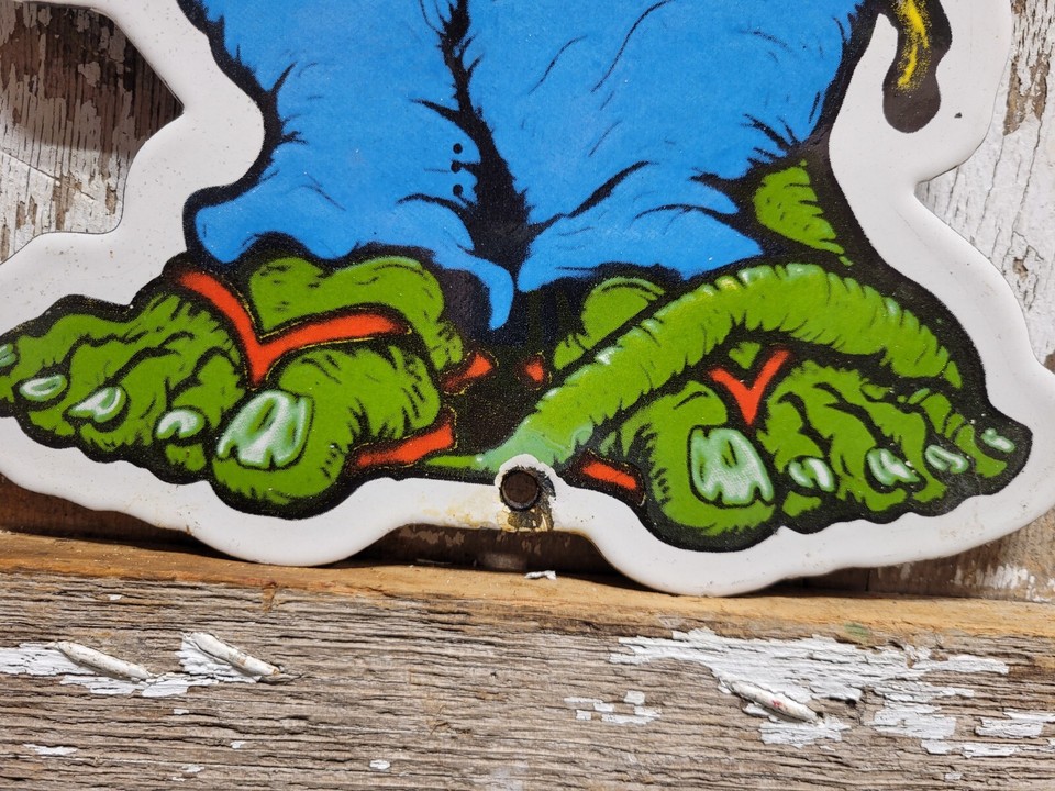 VINTAGE RAT FINK PORCELAIN SIGN OLD ED ROTH HOT ROD ENGINE STOCK DRAG ...