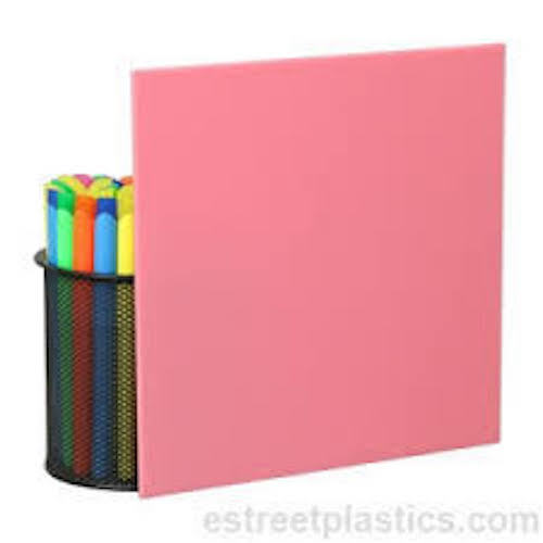 Pink Translucent Acrylic Plexiglass sheet 1/8" x 3" x 3" (4-pack) #3199 ...