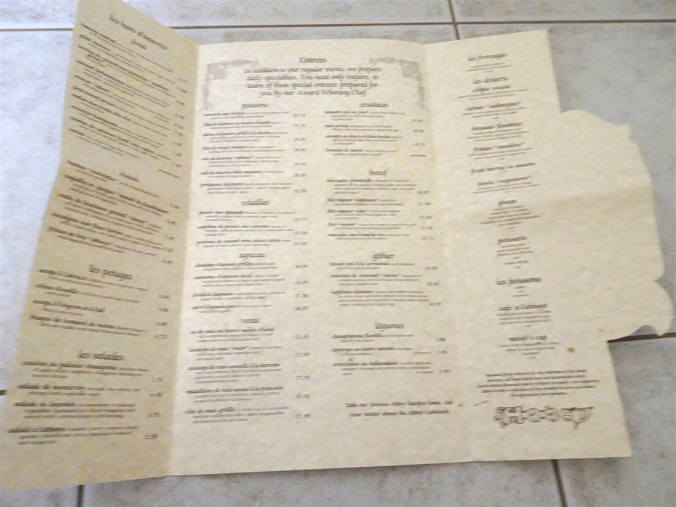 Vintage Restaurant Menu The Abbey Atlanta Ga | eBay