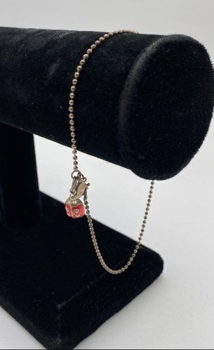 Avon 925 Sterling Silver Ball Chain Anklet With Ladybug Charm 9" 2.11g ...