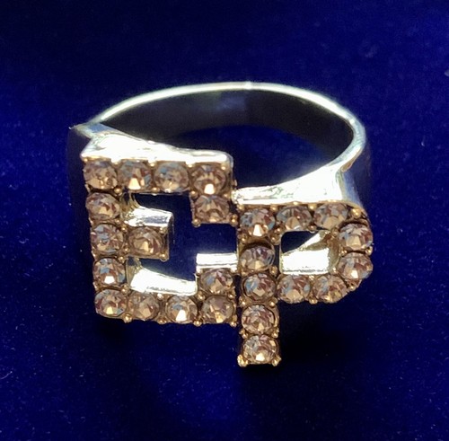 Elvis crystal EP ring in Gold Colour size 13 USA | eBay