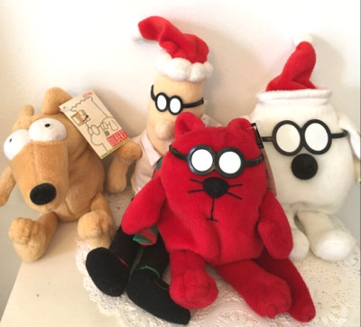 Lot Of 4 Dilbert Plush Dilbert Dogbert Ratbert Catbert Beanbag Gund ...