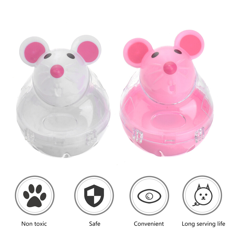 2 Pcs Pet Automatic Feeder Cat Toys Dog Feeding Dispenser for Food ...