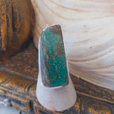 Chrysoprase Forgiveness Gemstone Ring Size US 8 (E2438) | eBay