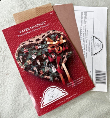 Homespun Elegance Paper Makings Perforated Paper Christmas Ornaments PM ...