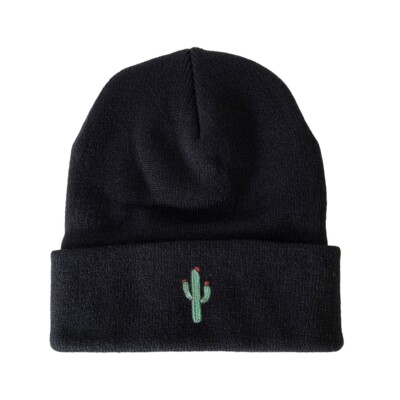 Cactus Embroidered Beanie Winter Hat cactus hat beanie | eBay
