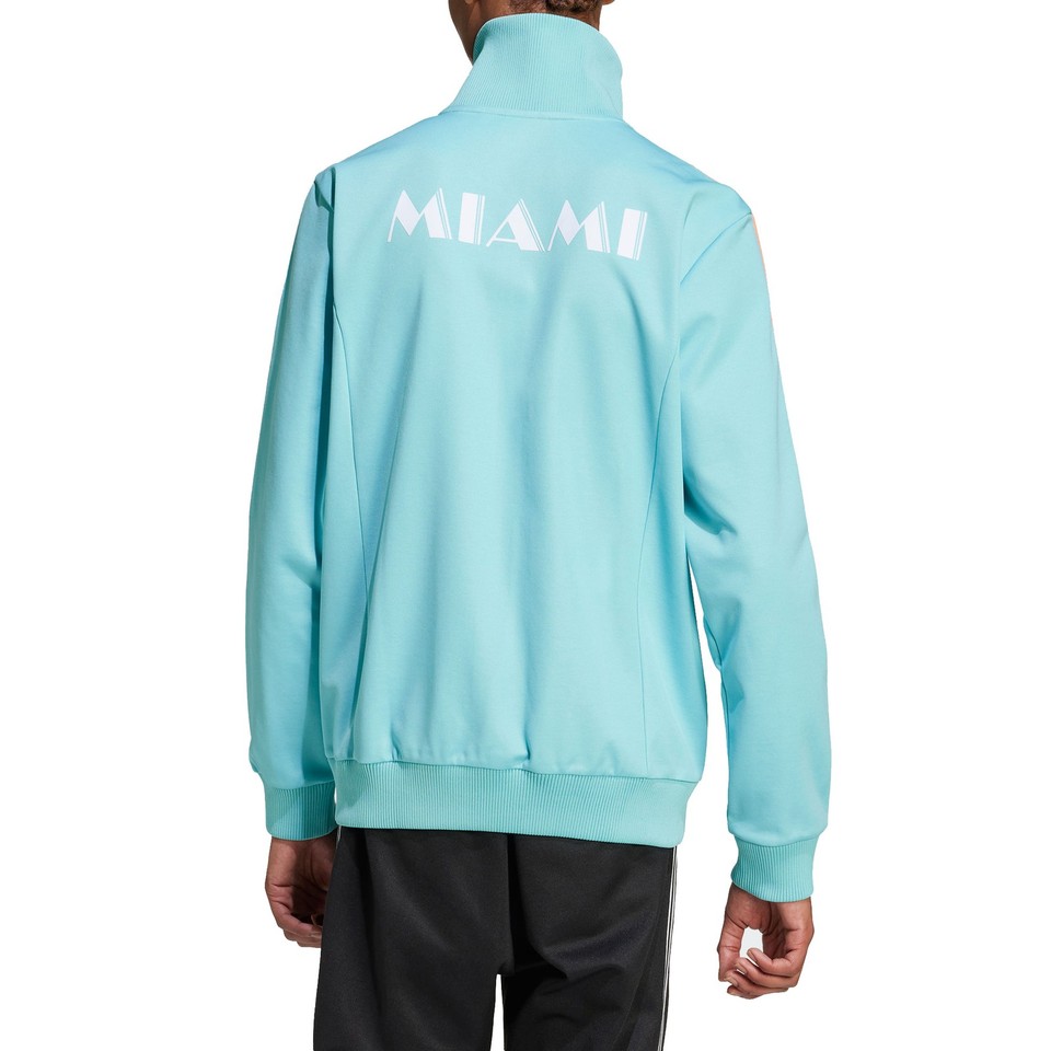 Men's adidas Originals Aqua Inter Miami CF 2024 Anthem Full-Zip Jacket ...
