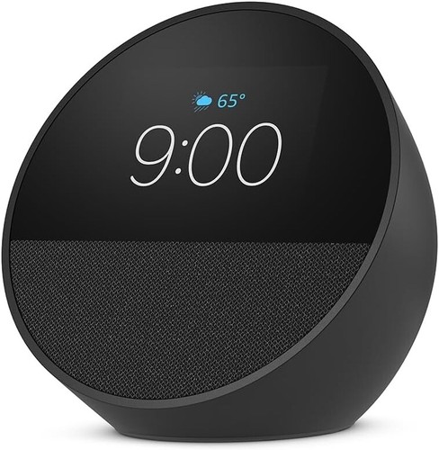 🔥New 2024 Amazon Echo Spot 2nd Gen Smart alarm clock w/ vibrant sound ...