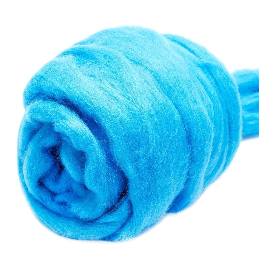 3.53oz Wool Roving Yarn Fiber Roving Wool Top Wool Felting Supplies ...