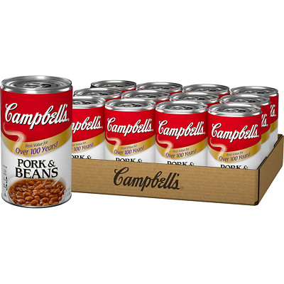 Campbell's Pork and Beans, 19.75 oz Can, 12 Pack, Canned Food ...