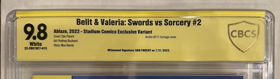 Belit & Valeria: Swords vs Sorcery #2 CBCS 9.8 SIGNED PARENT 🔥 1 of 2 ...