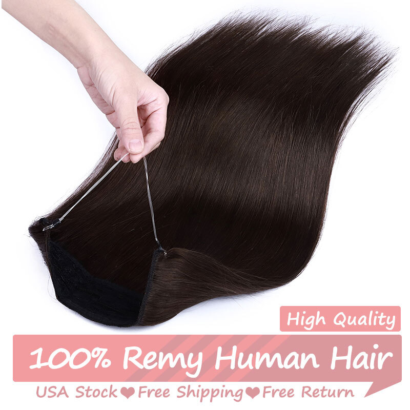 Real Invisible Wire In Human Hair Extension Secret Hidden Extensions ...