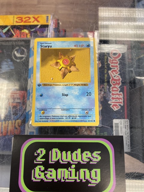 Pokémon TCG Staryu Base Set 65/102 Regular 1st Edition Common for sale ...