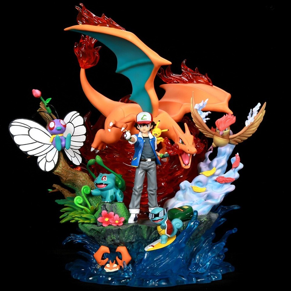 Pokémon Ash Ketchum Crew 41cm COLLECTIBLE STATUE Anime Action Figure | eBay