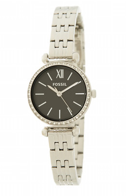 New Fossil Tillie Mini Three-Hand Black Dial Stainless Steel 26mm Watch ...