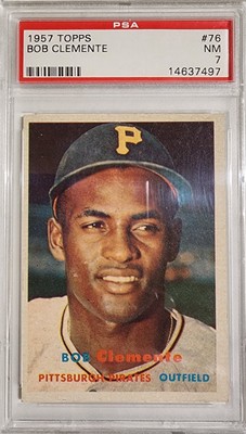 1957 Topps - Roberto Clemente #76 Called Bob on Card PSA 7 | eBay