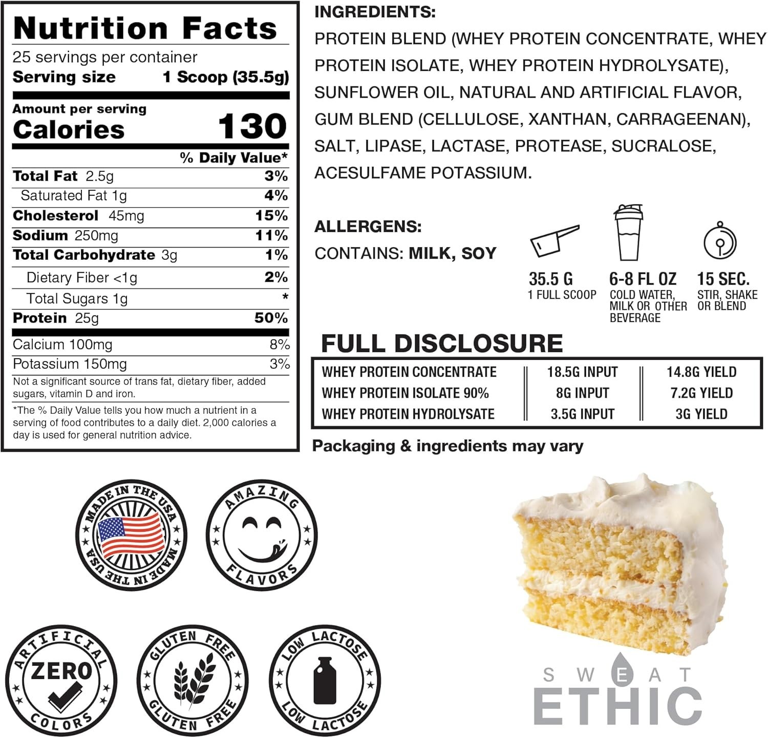 Sweat Ethic Whey'd Protein Powder, 25 G Whey Protein Blend