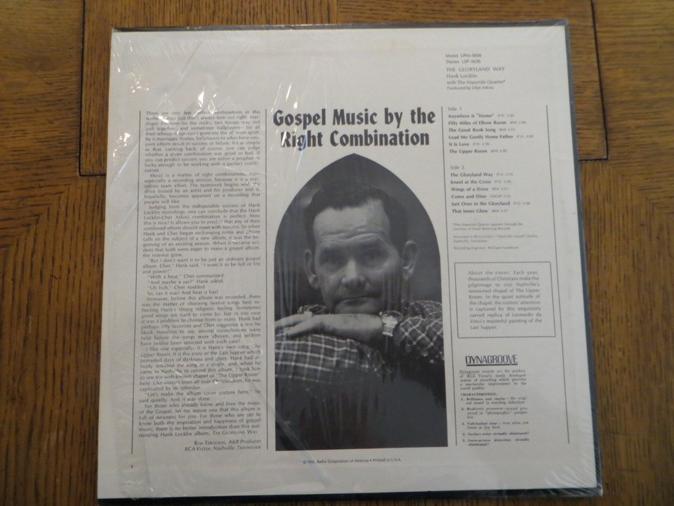 Hank Locklin – The Gloryland Way - 1966 - RCA Victor LSP-3656 Vinyl LP ...
