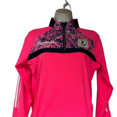 O'Neils Kildare GAA Girls Pink Half Zip Long Sleeve Top Gaelic Football ...