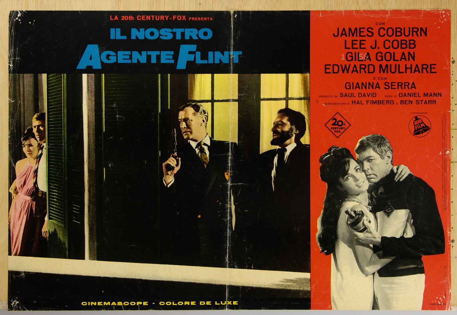 OUR MAN FLINT, ORIGINAL ITALIAN PHOTOBUSTA, MOVIE POSTER, JAMES COBURN ...