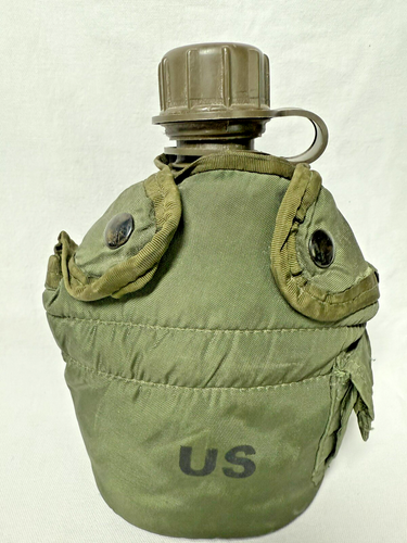 Vintage 1970's U.S. Army Canteen Water Flask And Insulated Cover With ...