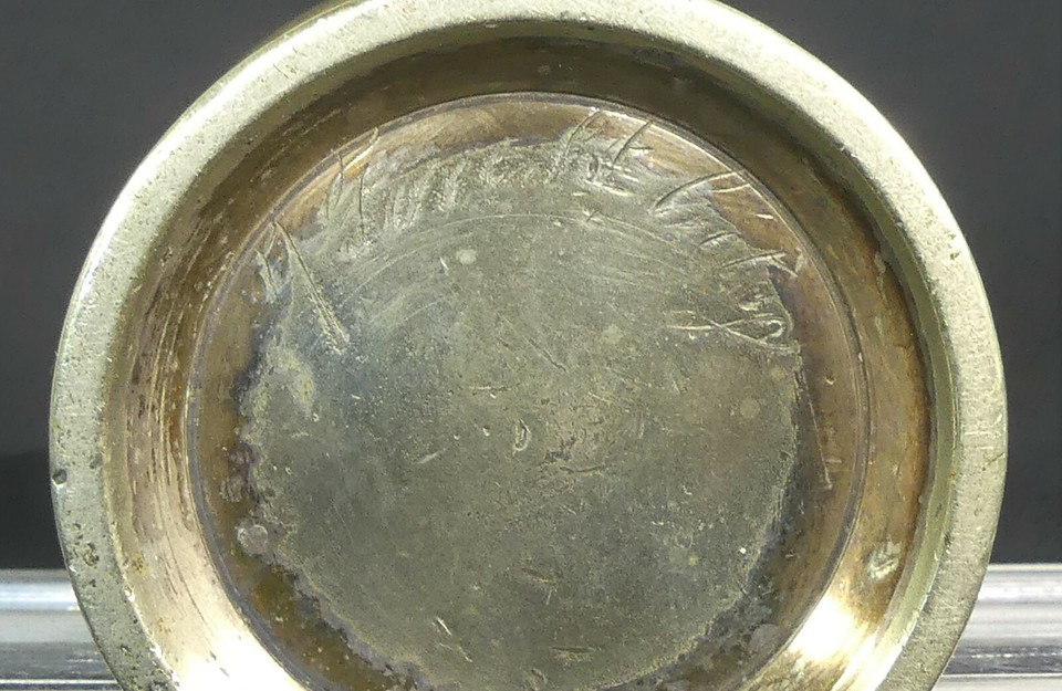 Antique Victorian One-Gill Whiskey Shot Measure! Hallmarked & Engraved ...