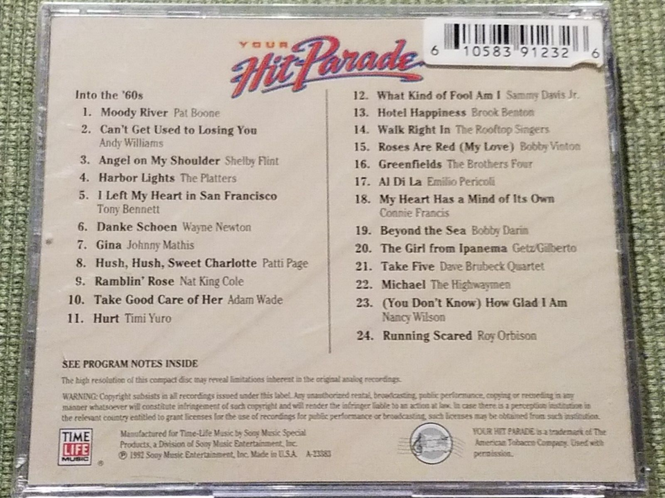 TIME LIFE MUSIC YOUR HIT PARADE-INTO THE '60 24 TRACK NEW FACTORY ...