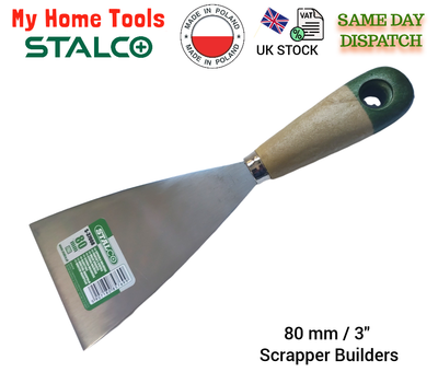 80mm/3" Scrapper Builders Decorators Glue Scrape Paint Wallpaper Remove ...