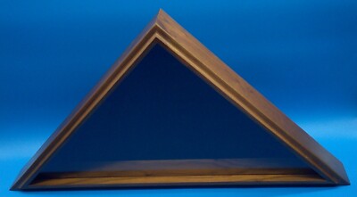 Walnut Flag Display Case By TALCO 17 1/2" x 17 1/2" x 24 3/4" Depth 3 ...