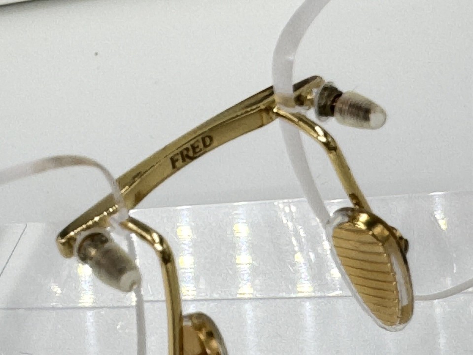 Fred Rimless Double Lenght Bicolor Gold Planted Ref. FG50047 100% ...